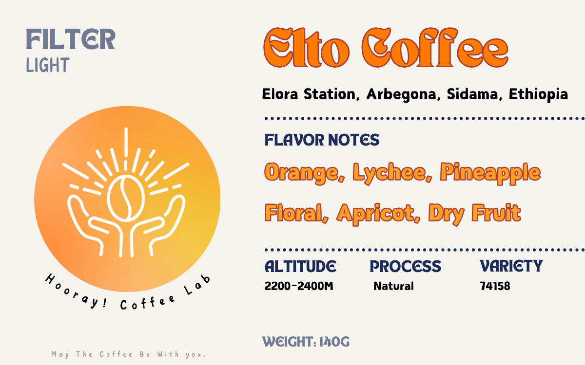 Elto Coffee - Ethiopia | Natural, 74158 [Filter] – Hooray Coffee Lab